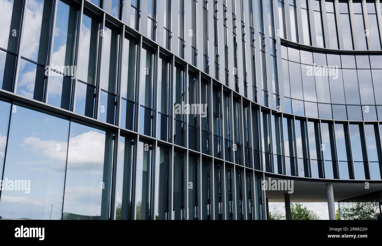 New Business building. facade modern glass skyscraper. financial ...