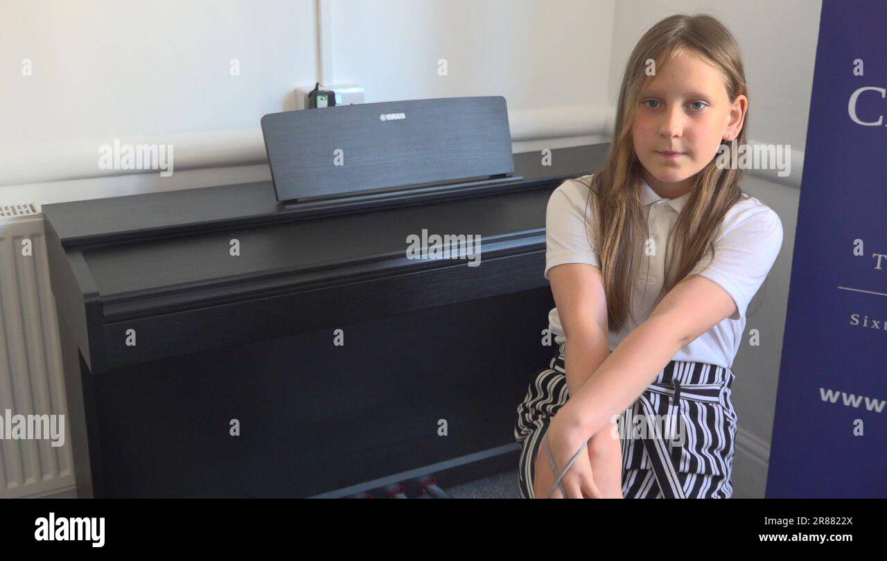 Alisa Klauning, 10, a member of the Cherwell Choir in Oxfordshire ...