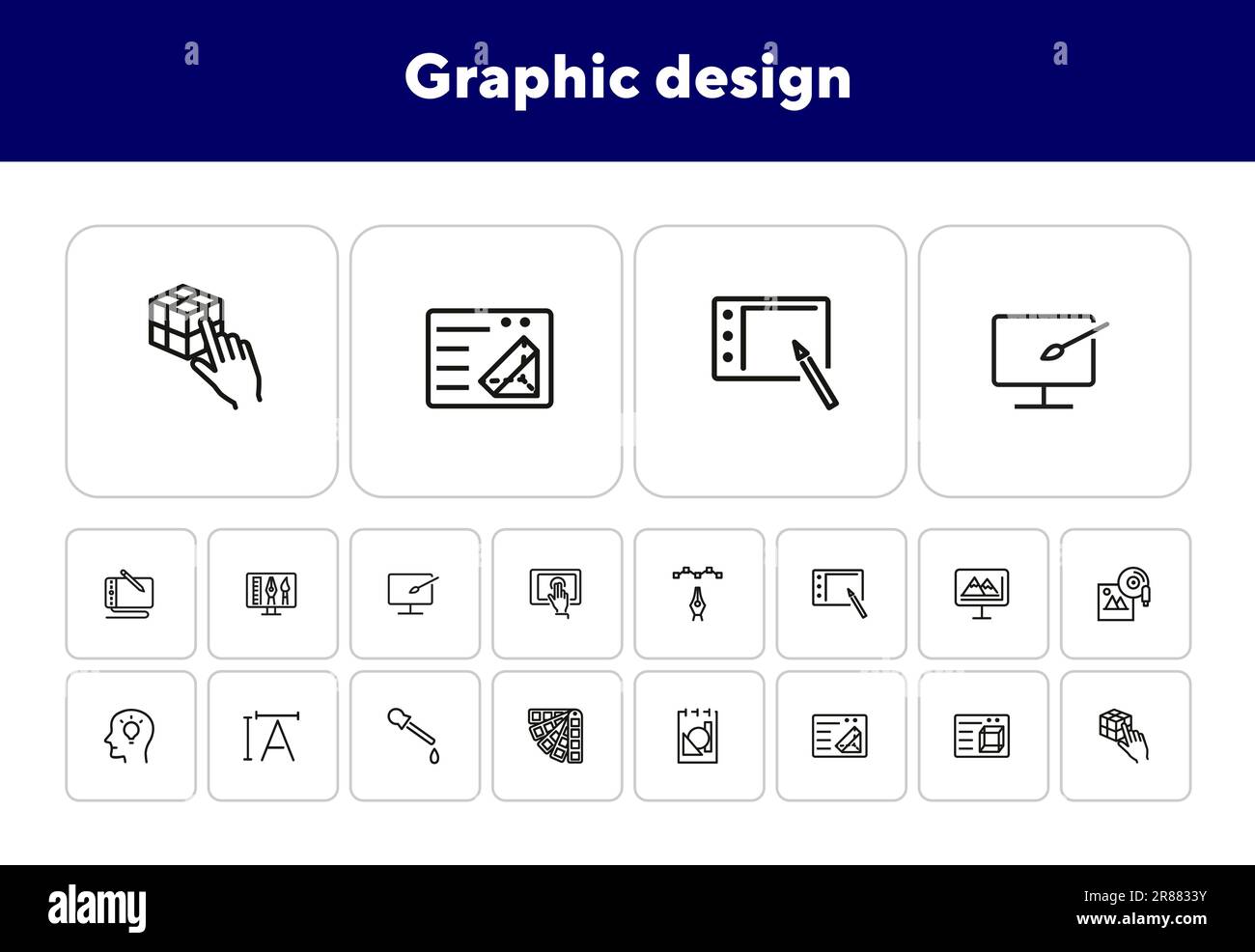 Graphic design icon set Stock Vector Image & Art - Alamy