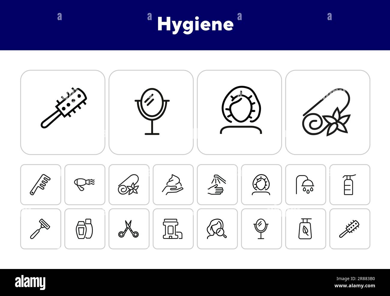 Hygiene line icon set Stock Vector Image & Art - Alamy