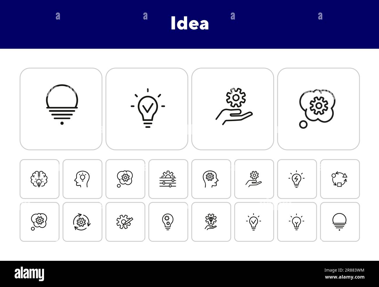 Idea line icon set Stock Vector Image & Art - Alamy