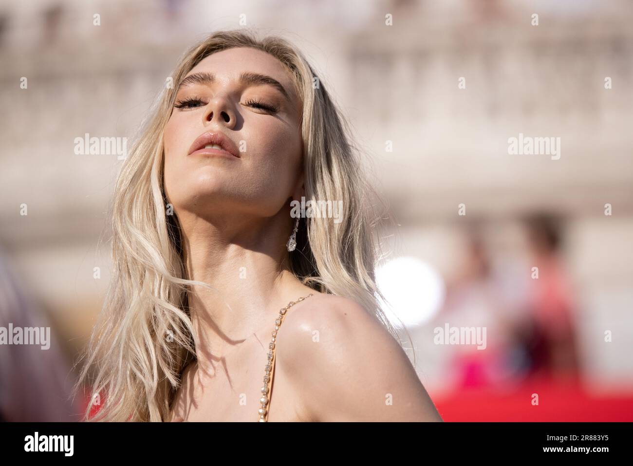 Rome, Italy. 19th June, 2023. Vanessa Kirby (in a Miu Miu dress ...