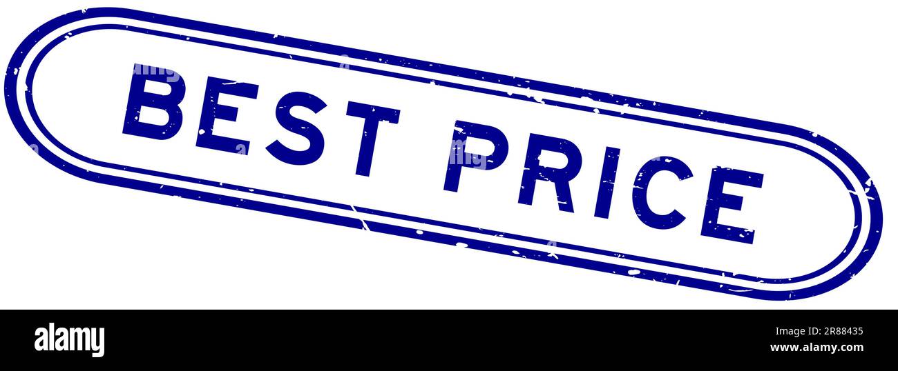 Grunge blue best price word rubber seal stamp on white background Stock ...