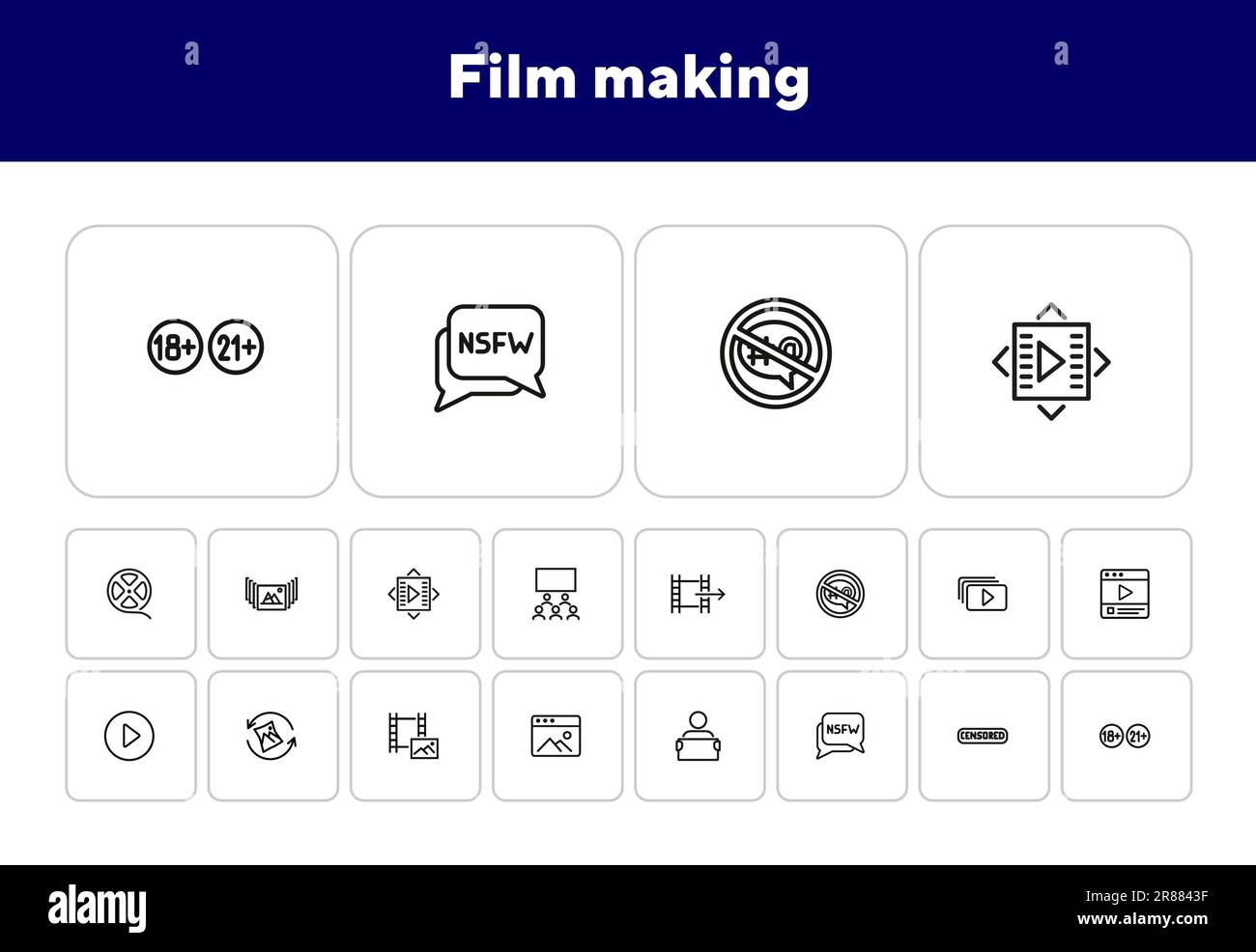 Film making icons Stock Vector Image & Art - Alamy