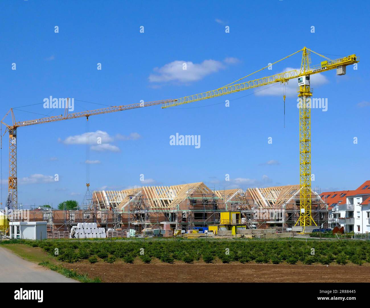 Residential area in the countryside, new development area in ...