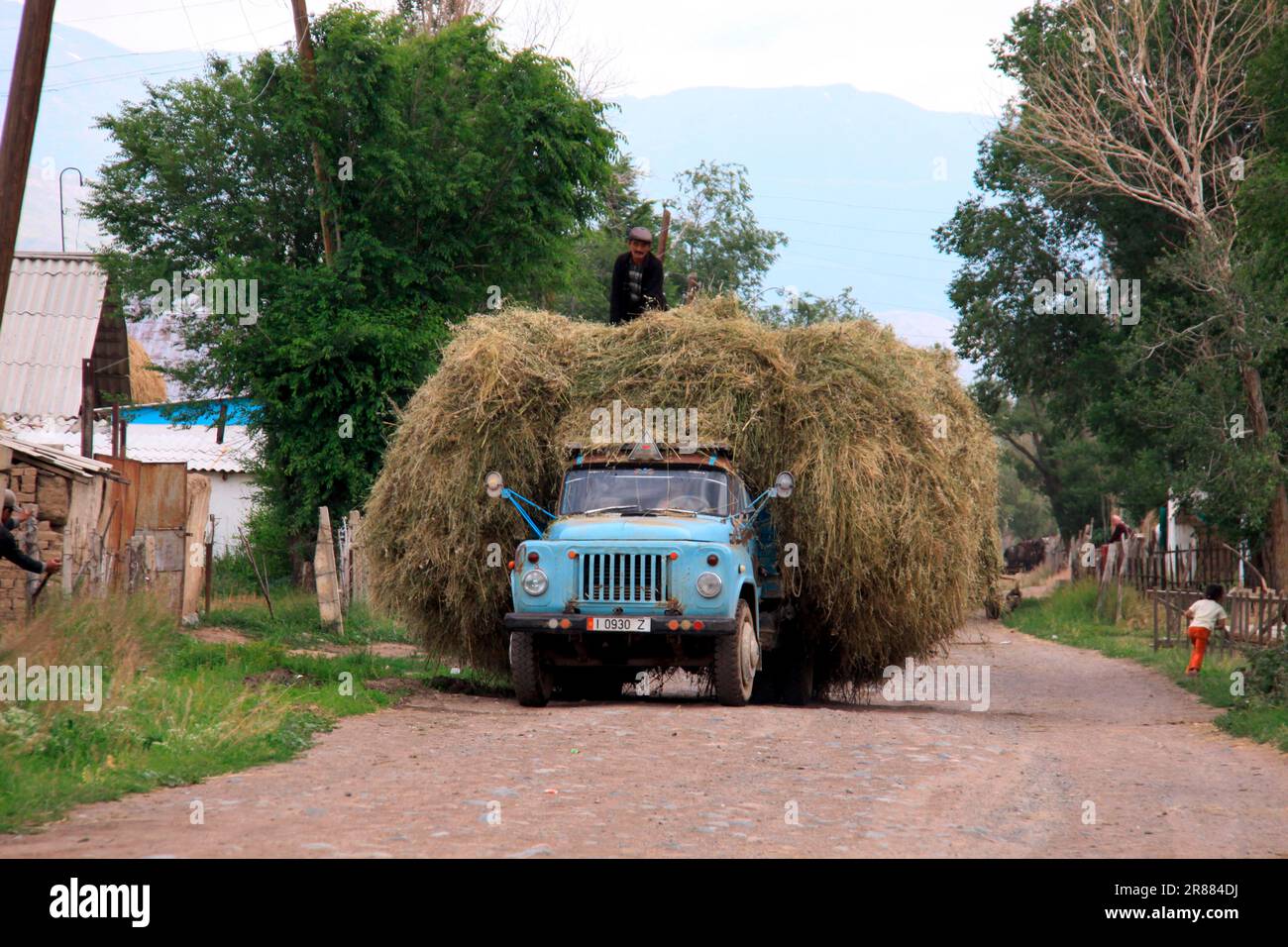 Fully loaded truck in Kyzart Kyrgyzstan Stock Photo - Alamy