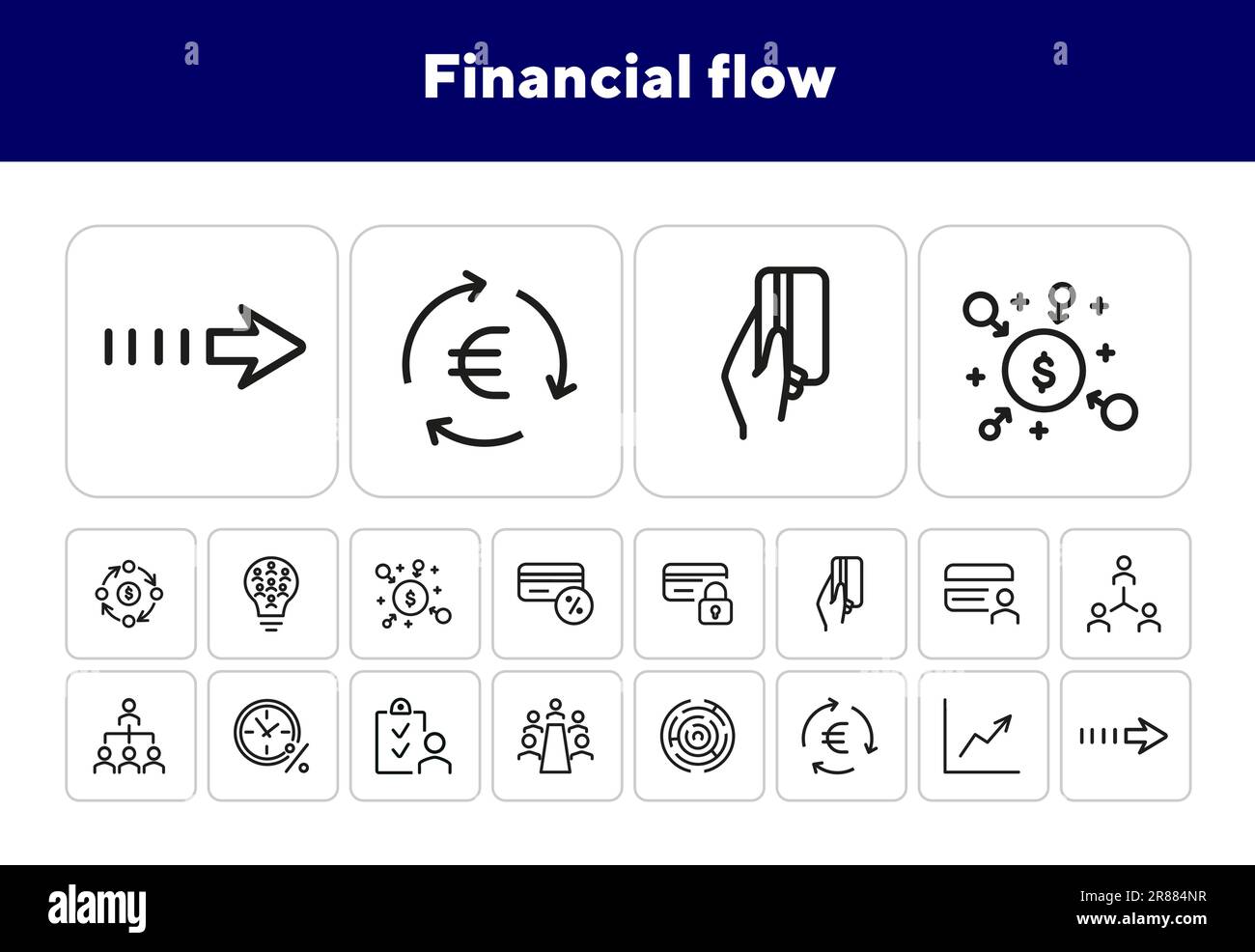Financial flow icons Stock Vector Image & Art - Alamy