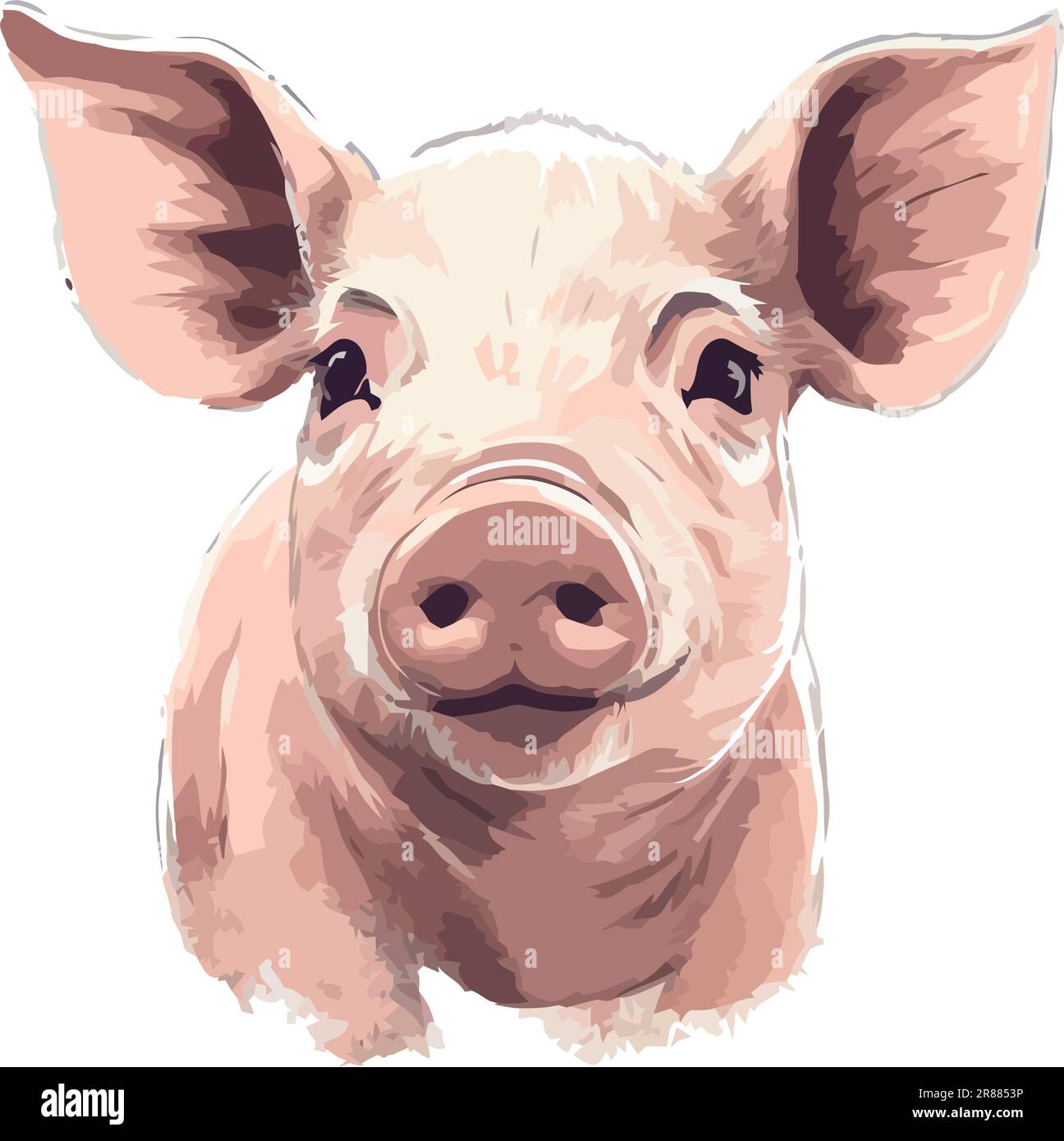 Cute piglet farm animal Stock Vector Image & Art - Alamy
