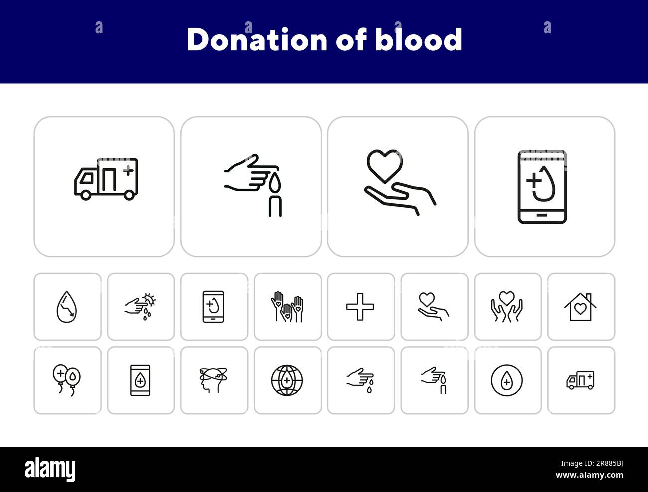 Charity linear icon donation Stock Vector Images - Alamy