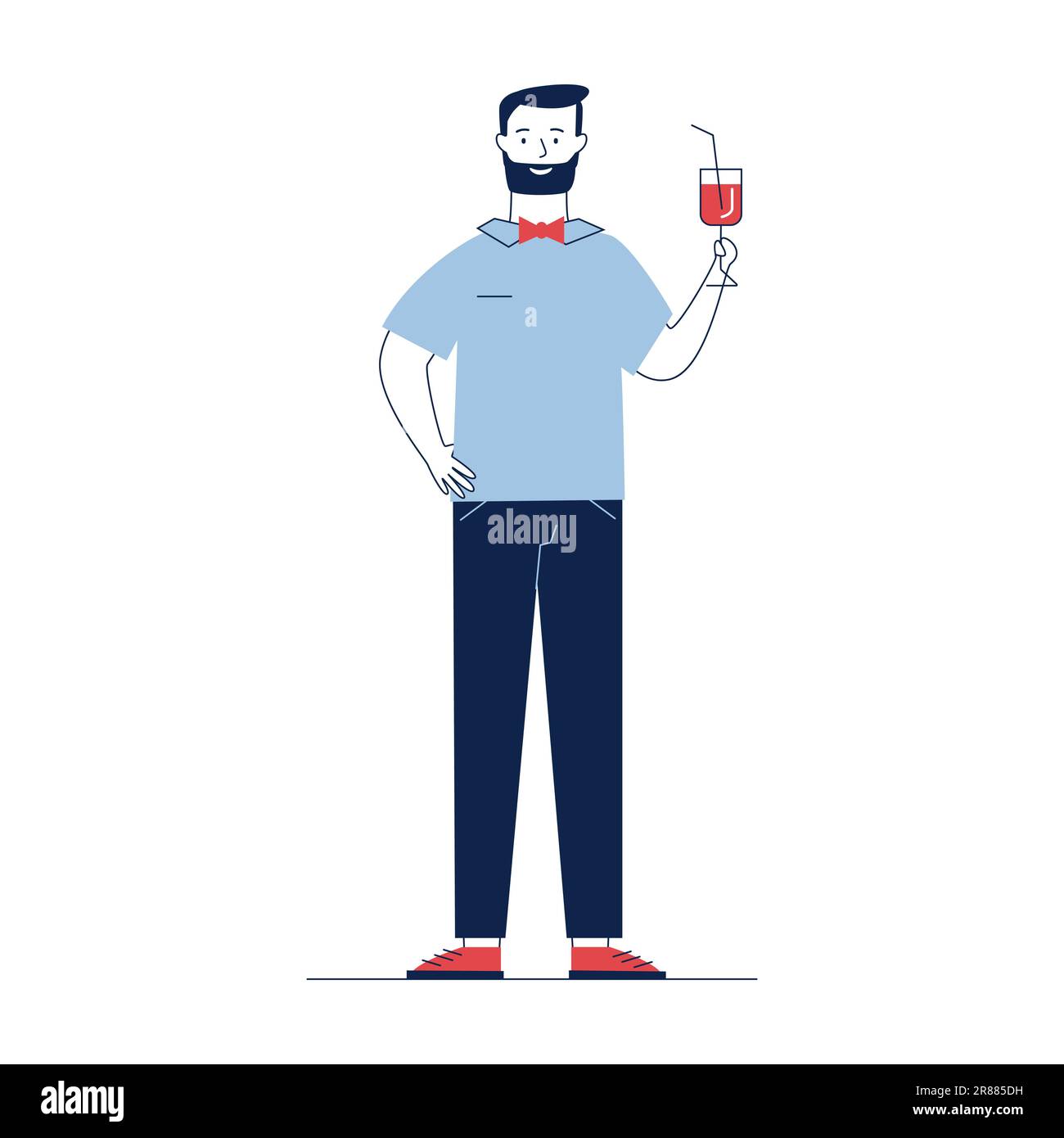 Cocktail cafe bartender man Stock Vector Images - Alamy