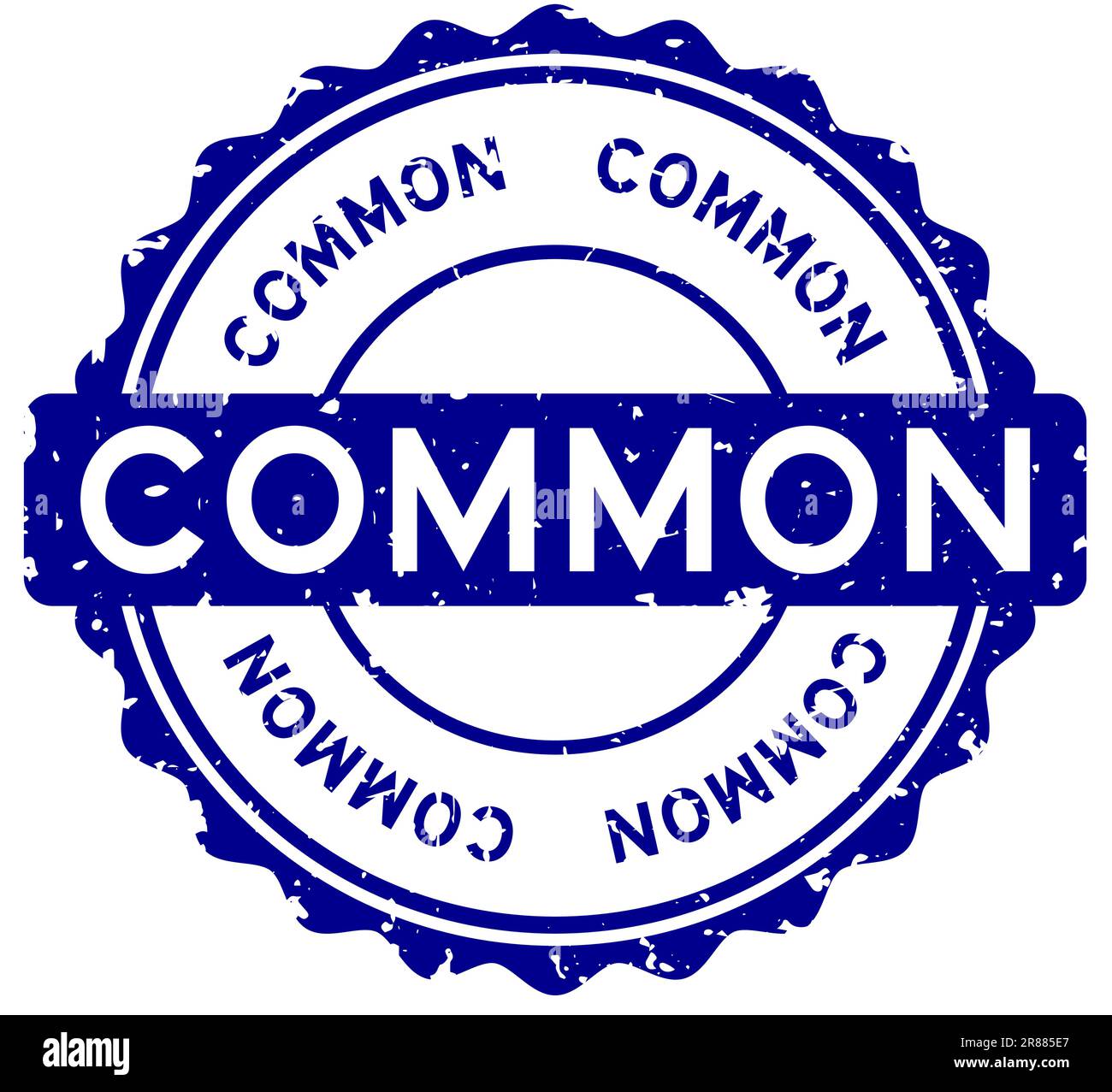 Grunge blue common word round rubber seal stamp on white background Stock Vector Image & Art - Alamy