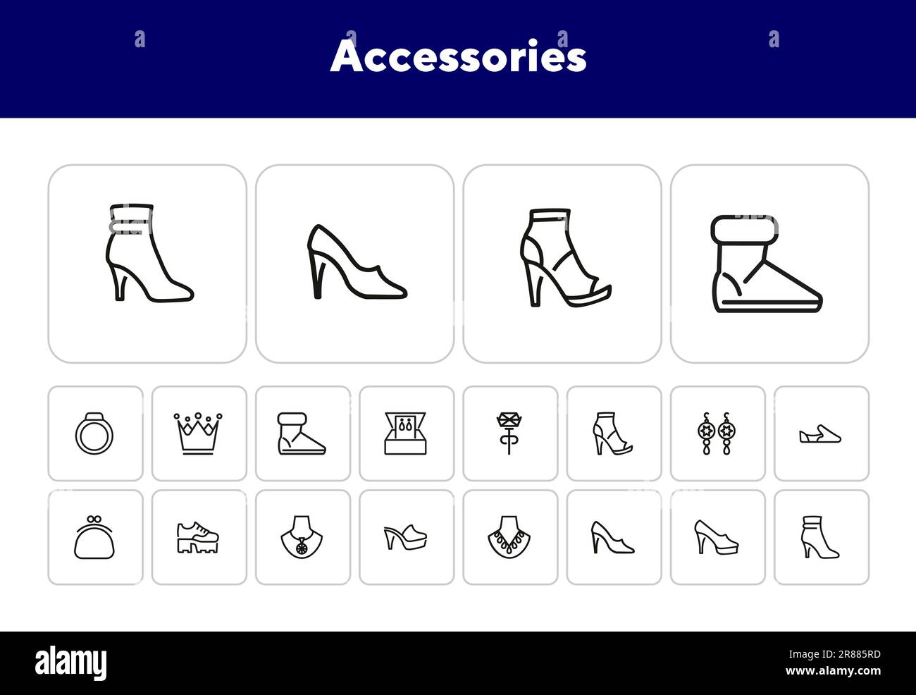 Object fashion accessories accessory Stock Vector Images - Alamy