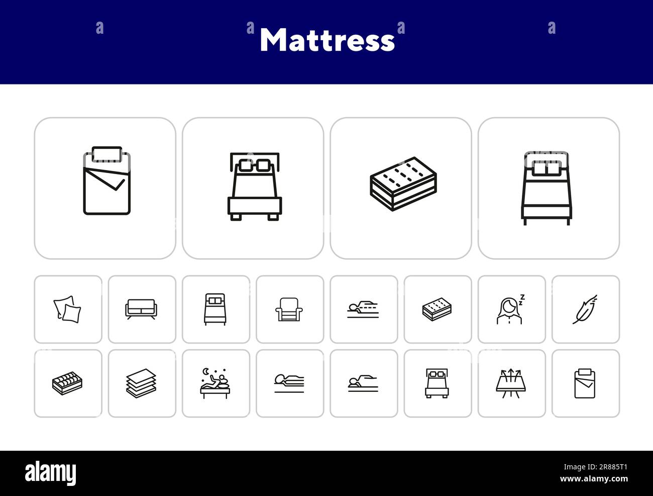 Latex mattress Stock Vector Images - Alamy