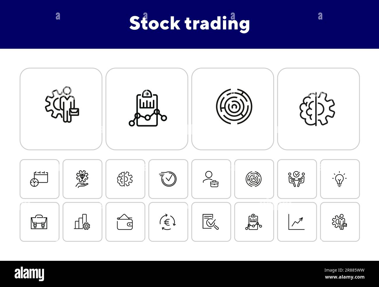 Stock trading line icon set Stock Vector Image & Art - Alamy