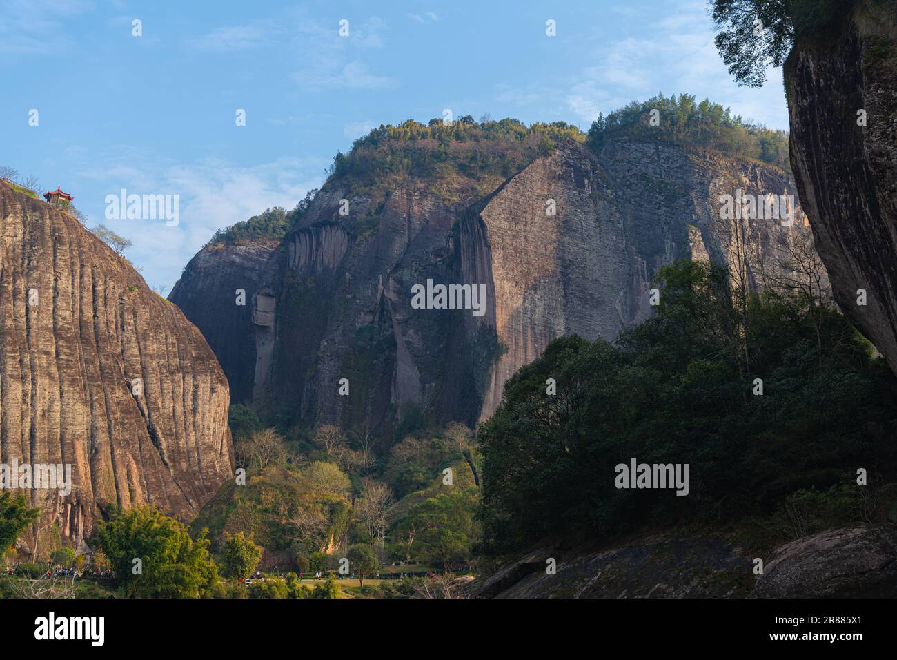 Fujian Wuyishan Tian Youfeng overlooks Jiuqu Xi also known as the nine ...