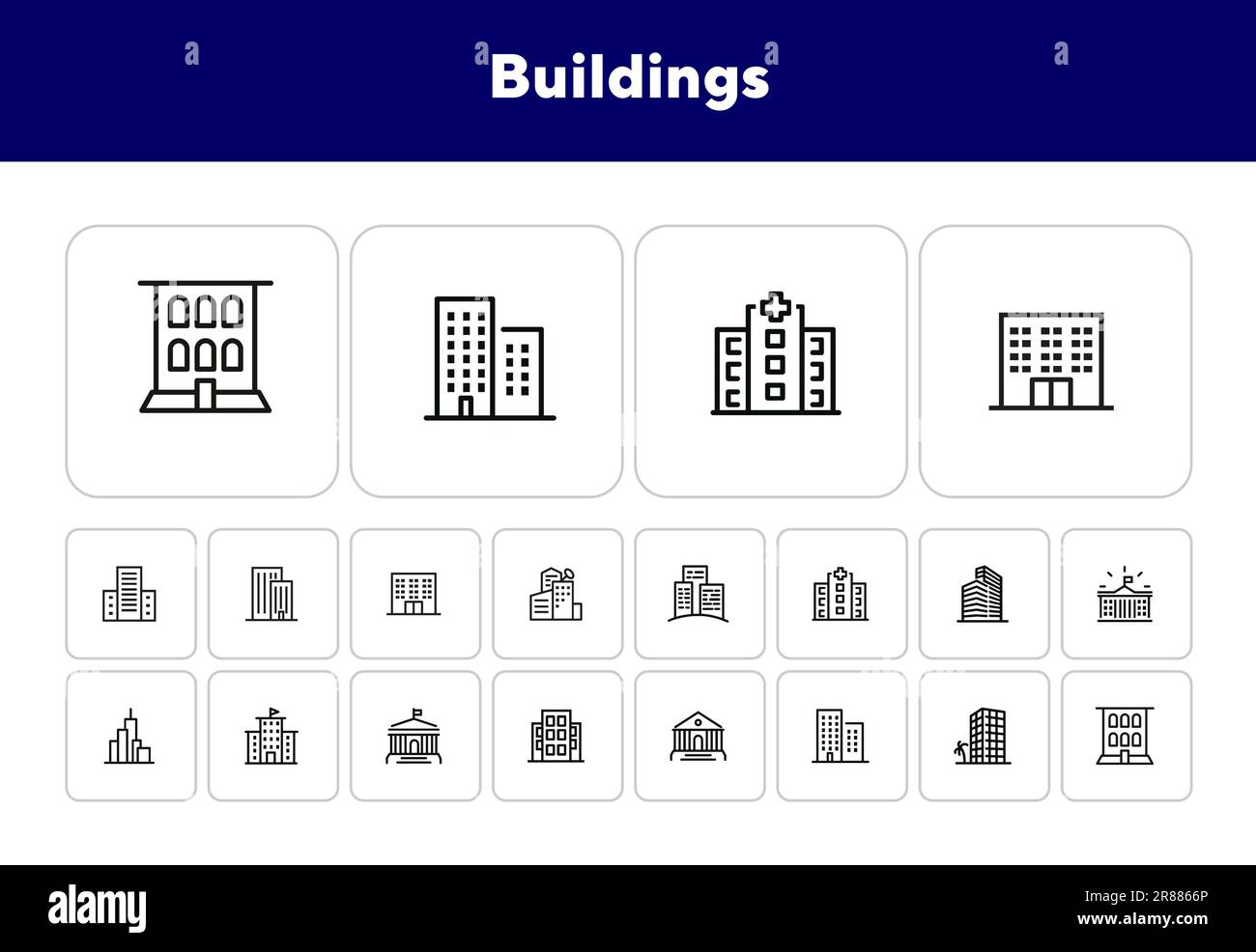 Buildings linear design hi-res stock photography and images - Alamy