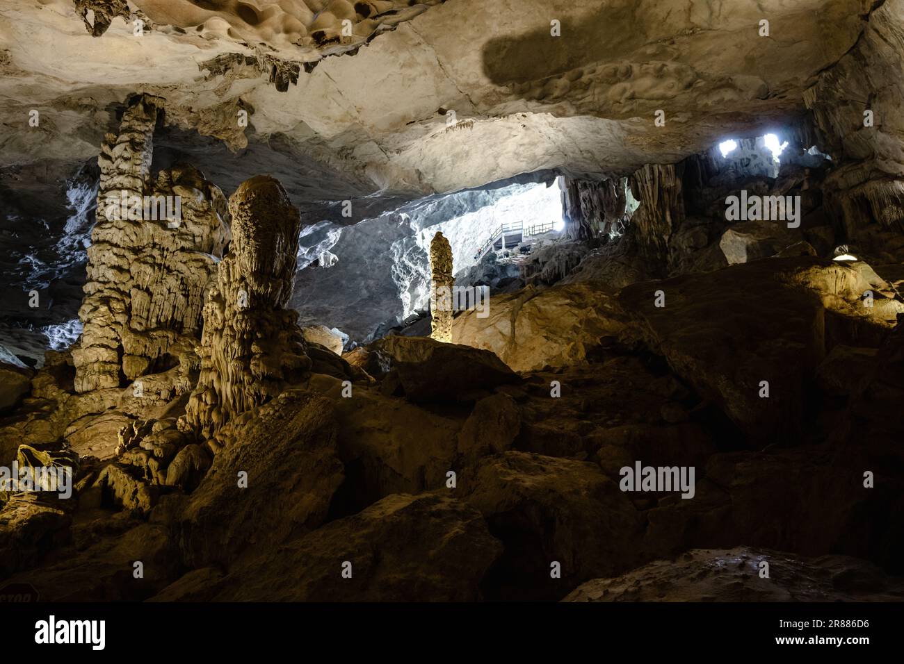 An underground cave featuring a stunning display of natural rock and ...