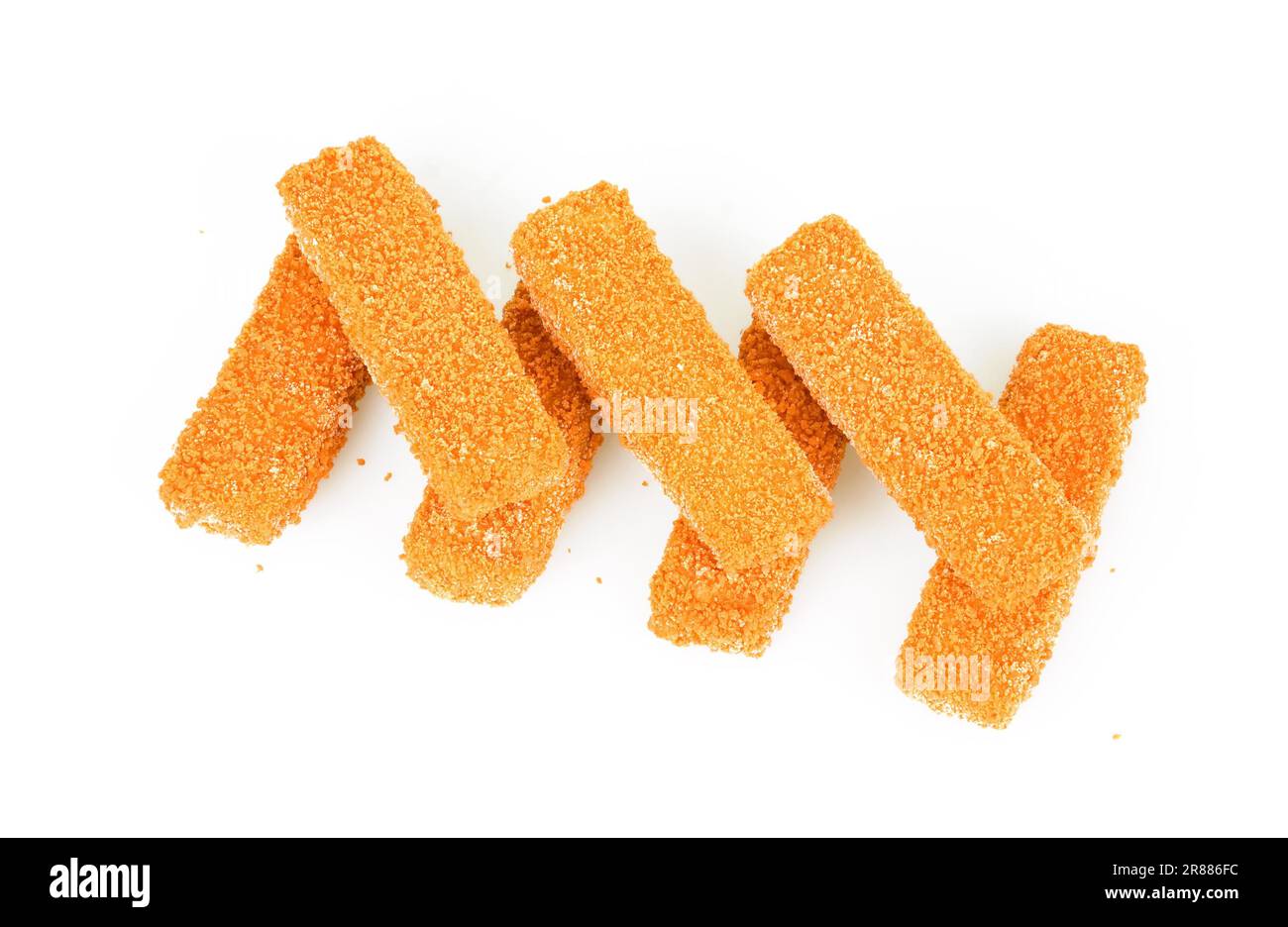 Heap of Raw Fish Sticks Isolated on White Background Stock Photo - Alamy