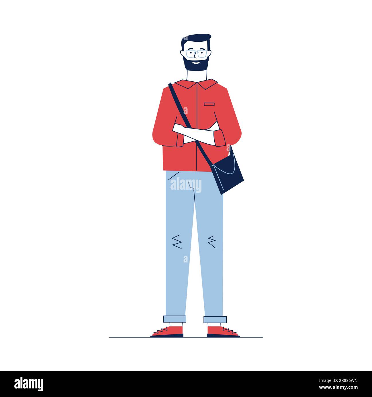 Full body bearded male Stock Vector Images - Alamy