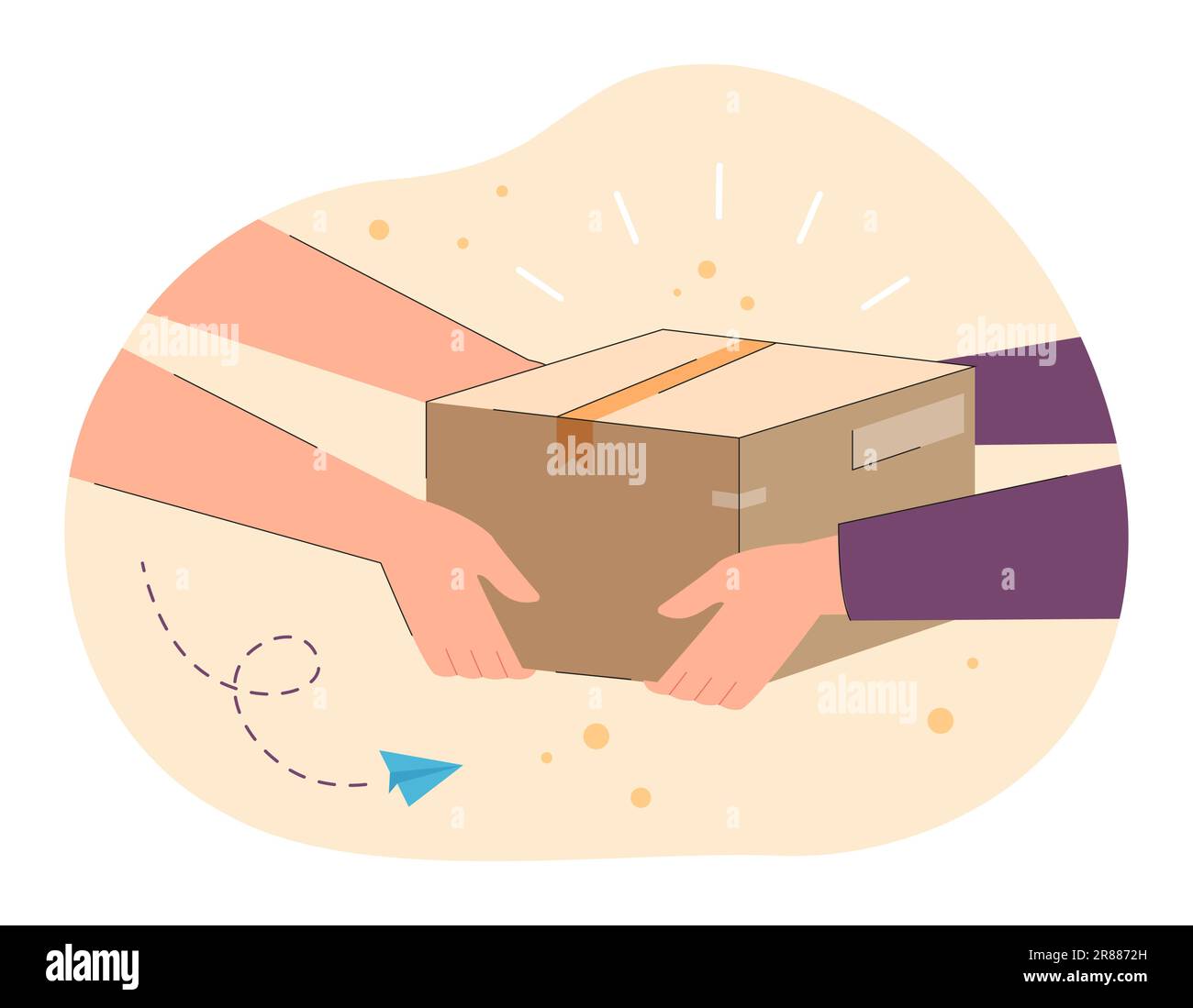 Hands receiving gift Stock Vector Images - Alamy