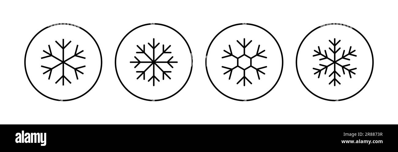 Snow icon set. snowflake icon vector Stock Vector Image & Art - Alamy