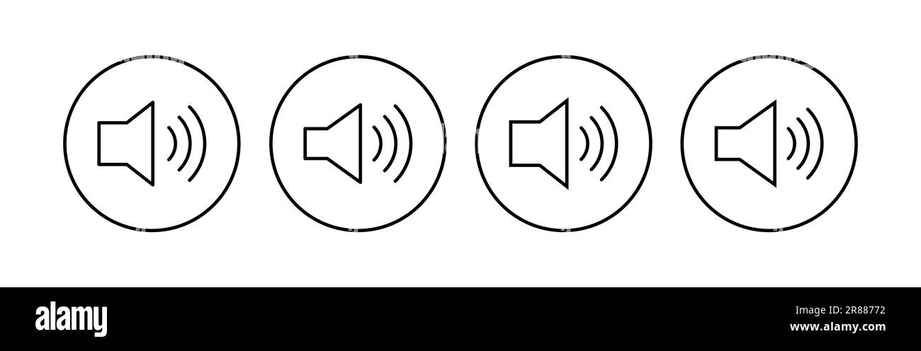 Speaker icon set. volume icon vector. loudspeaker icon vector. sound ...