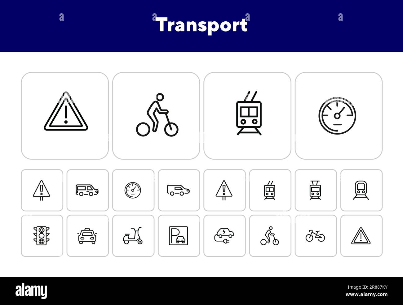 Transport line icon set Stock Vector Image & Art - Alamy