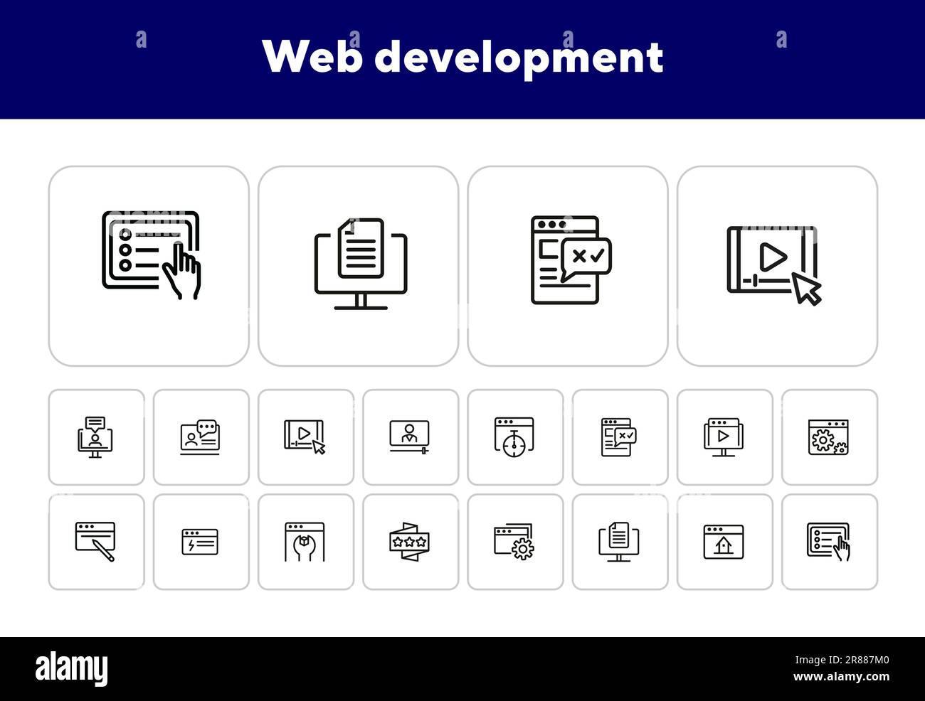 Web development icons Stock Vector Image & Art - Alamy