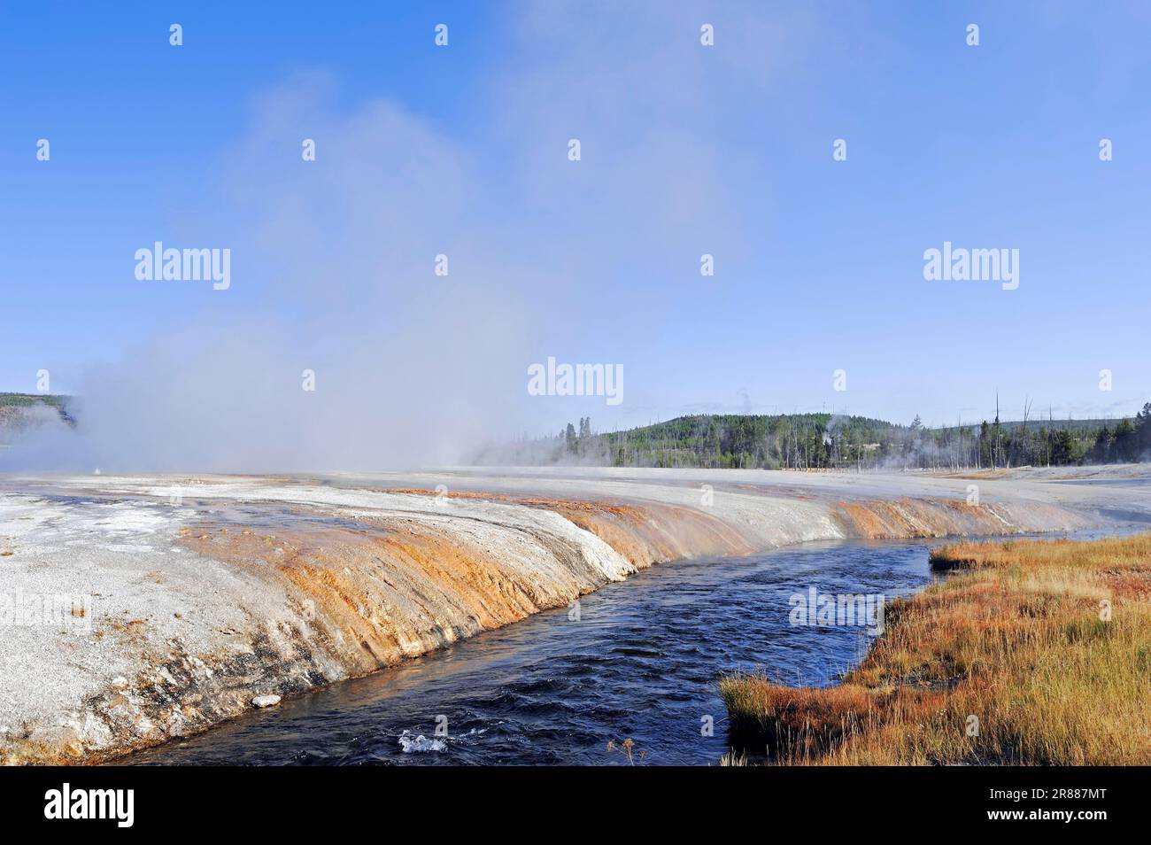 Iron Spring Creek, Black Sand Basin, Yellowstone National Park, USA ...