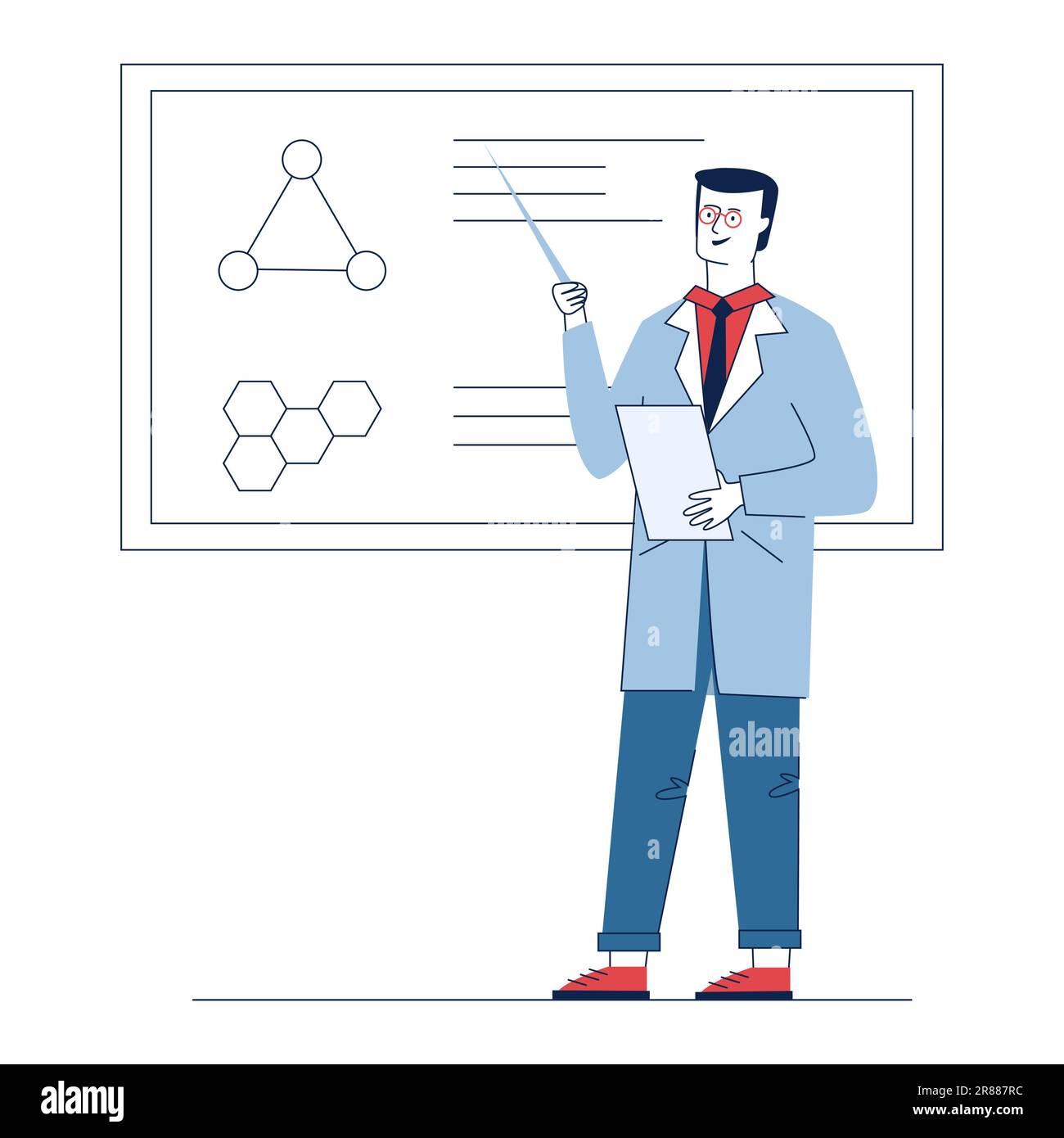 Cartoon man explaining hi-res stock photography and images - Alamy