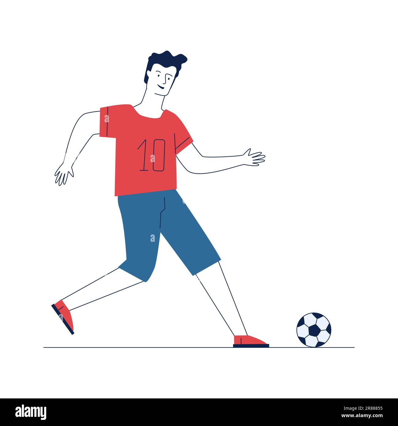 Amateur football player sport Stock Vector Images - Alamy