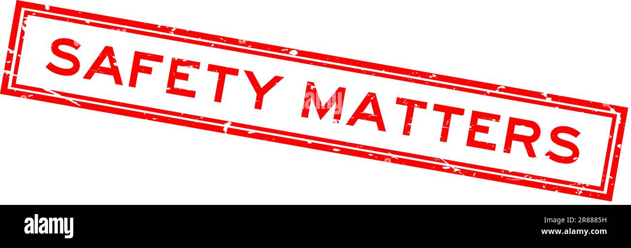Grunge red safety matters word square rubber stamp in white background Stock Vector Image & Art ...
