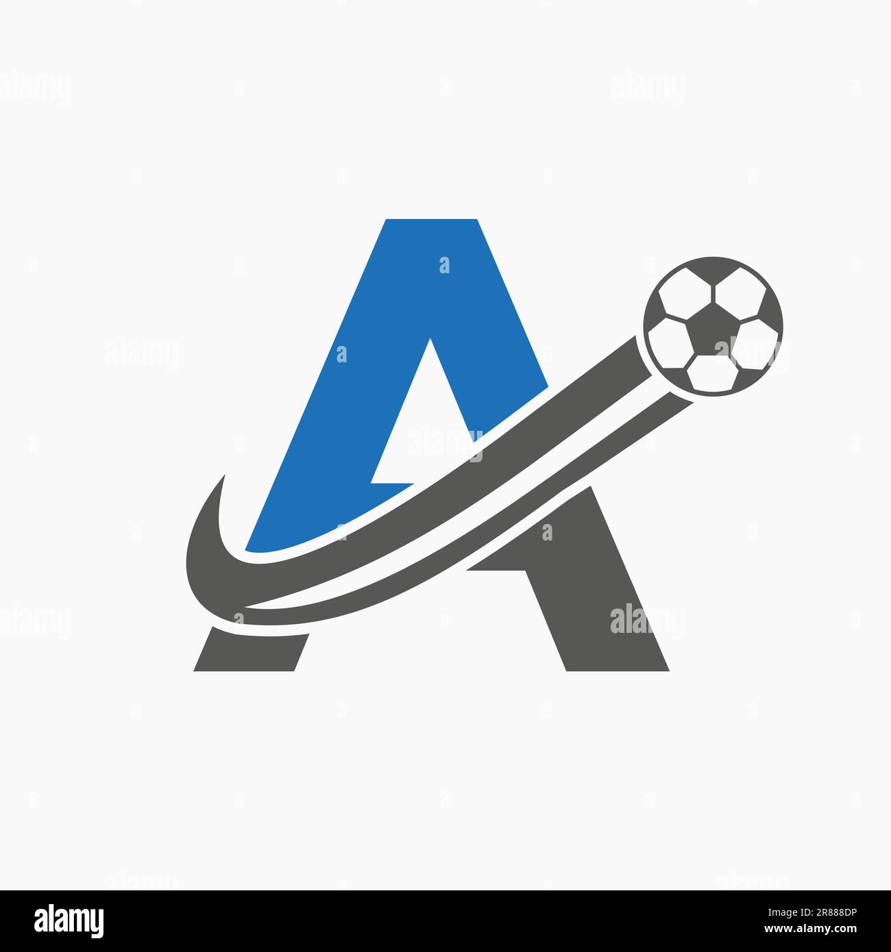 Initial Letter A Soccer Logo. Football Logo Concept With Moving ...