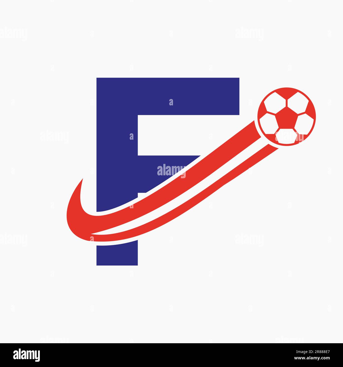 Initial Letter F Soccer Logo. Football Logo Concept With Moving ...