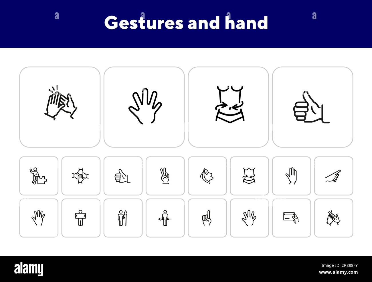 Gestures and hand icons Stock Vector Image & Art - Alamy