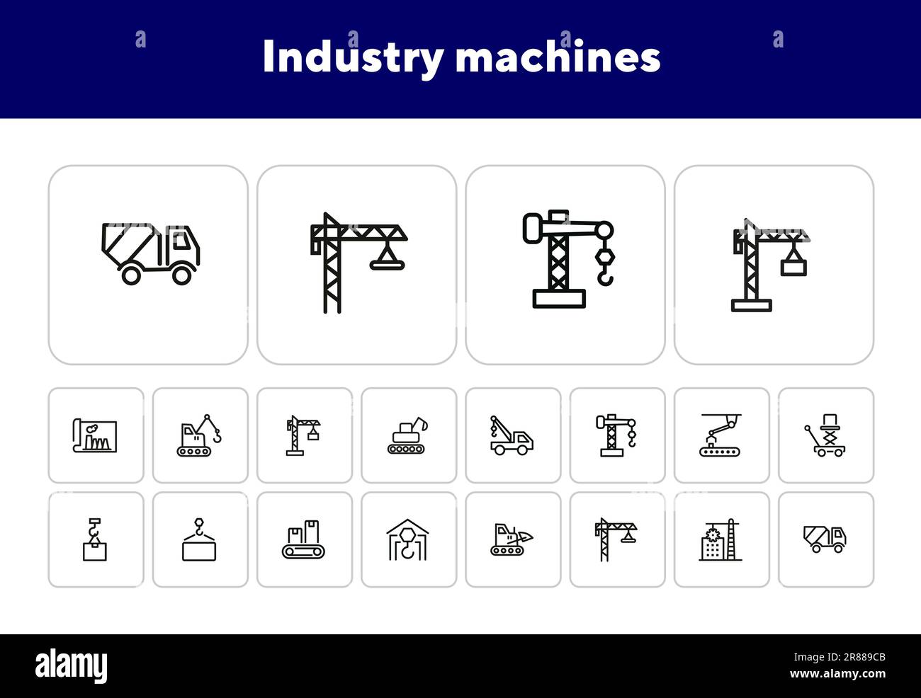 Belt loading machine Stock Vector Images - Alamy