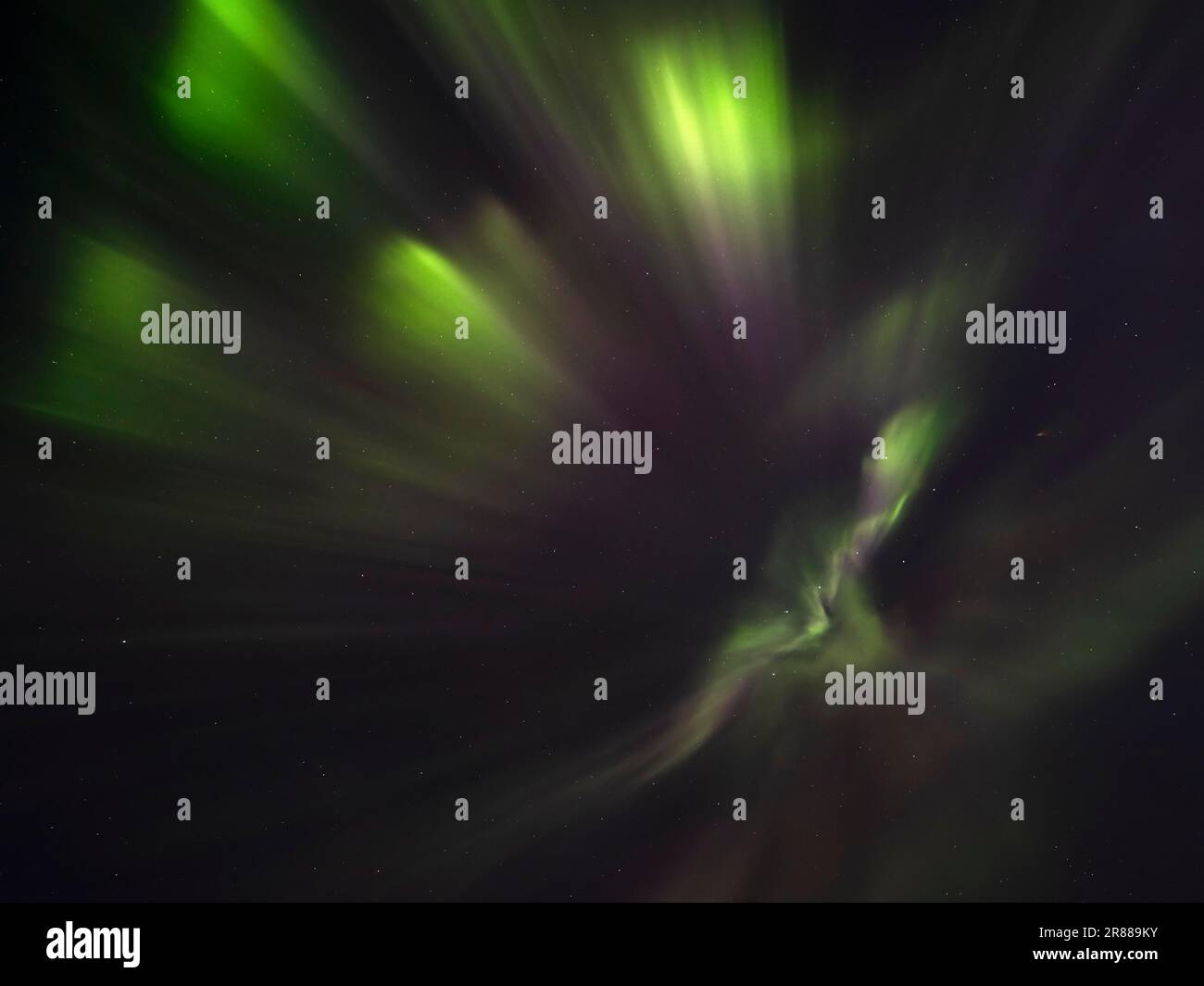 Northern Lights (Aurora borealis), the constellation of the Big Dipper ...