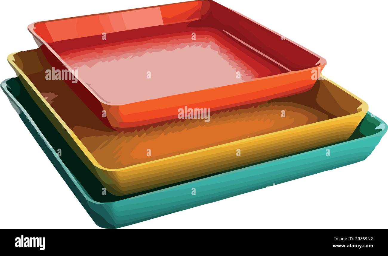 Vibrant plastic containers hold color paint variations Stock Vector ...