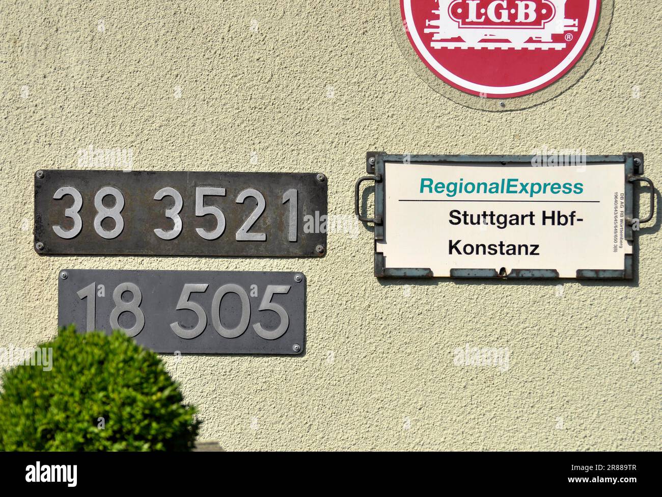 Sign: various railway signs, DB sign, various railway signs Stock Photo ...