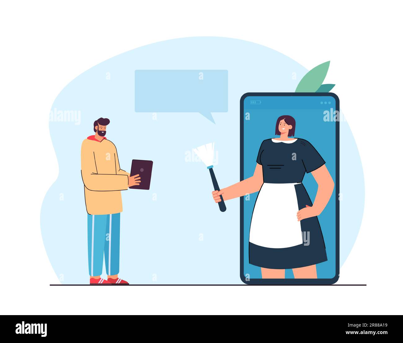 Cartoon maid man hi-res stock photography and images - Alamy