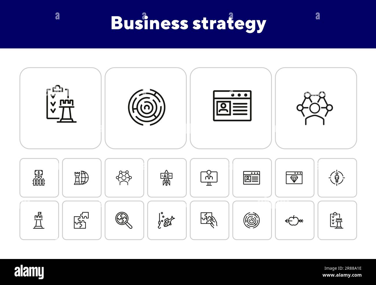 Strategy icon linear logo Stock Vector Images - Alamy