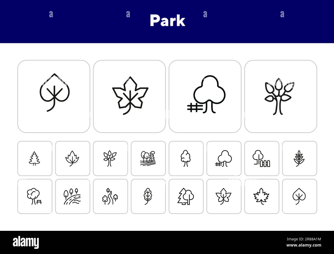 Park line icon set Stock Vector Image & Art - Alamy