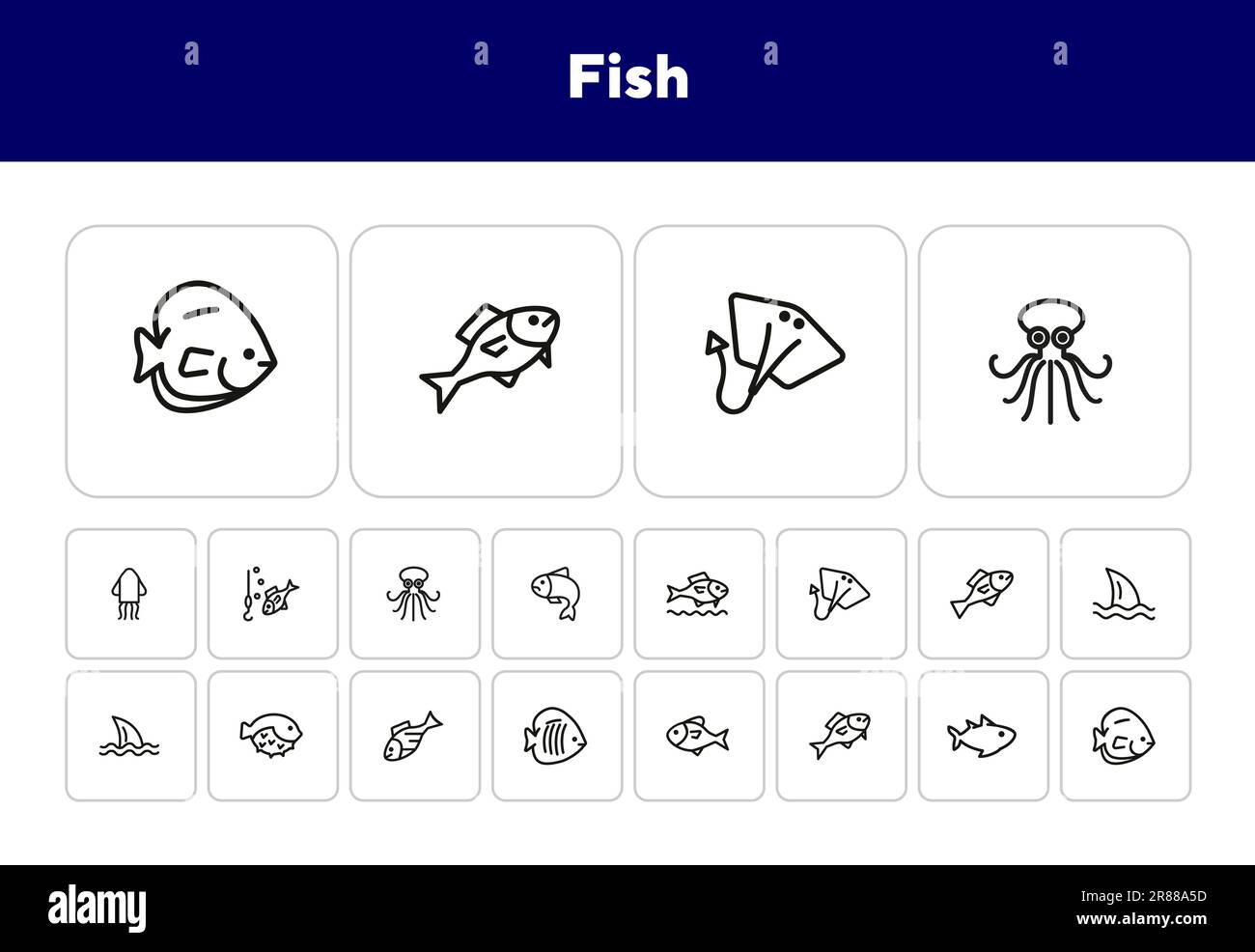 Puffer fish outline hi-res stock photography and images - Alamy