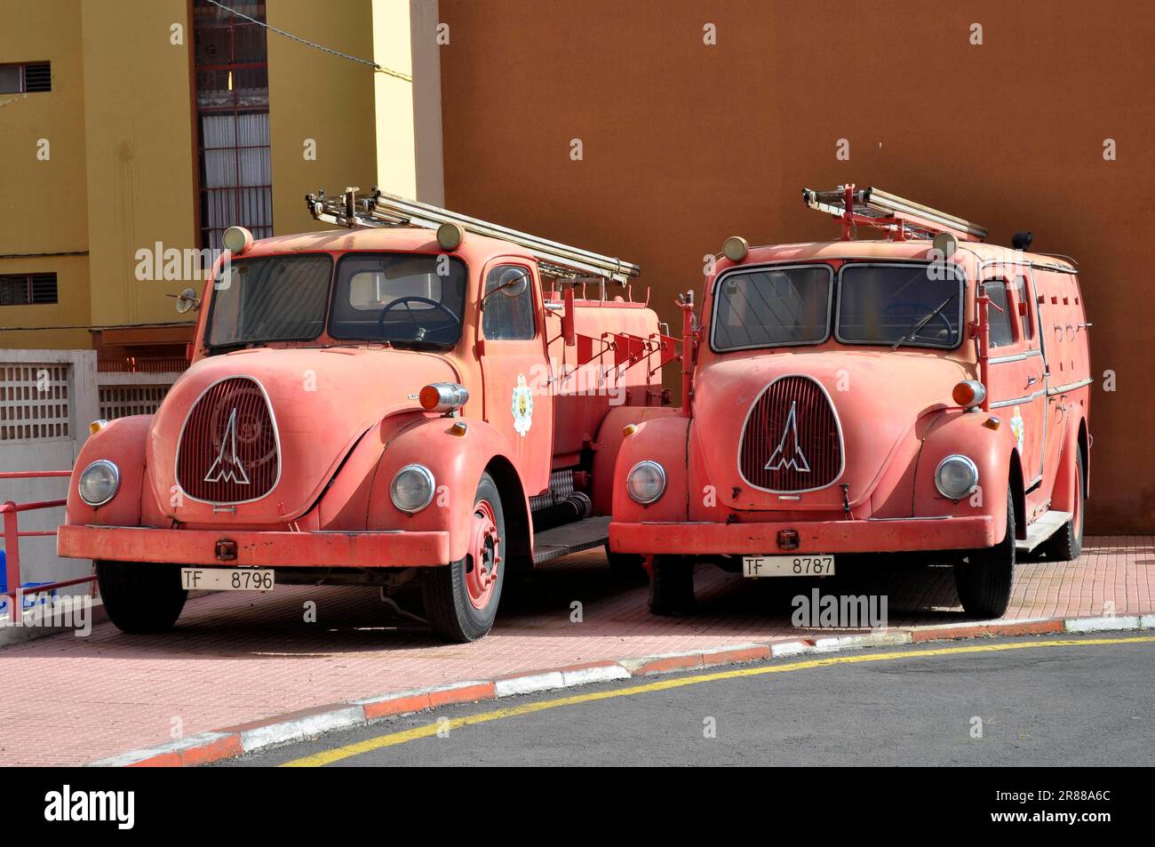 S. Cruz, city centre, vintage fire engines, Magirus Deutz, Santa Cruz ...