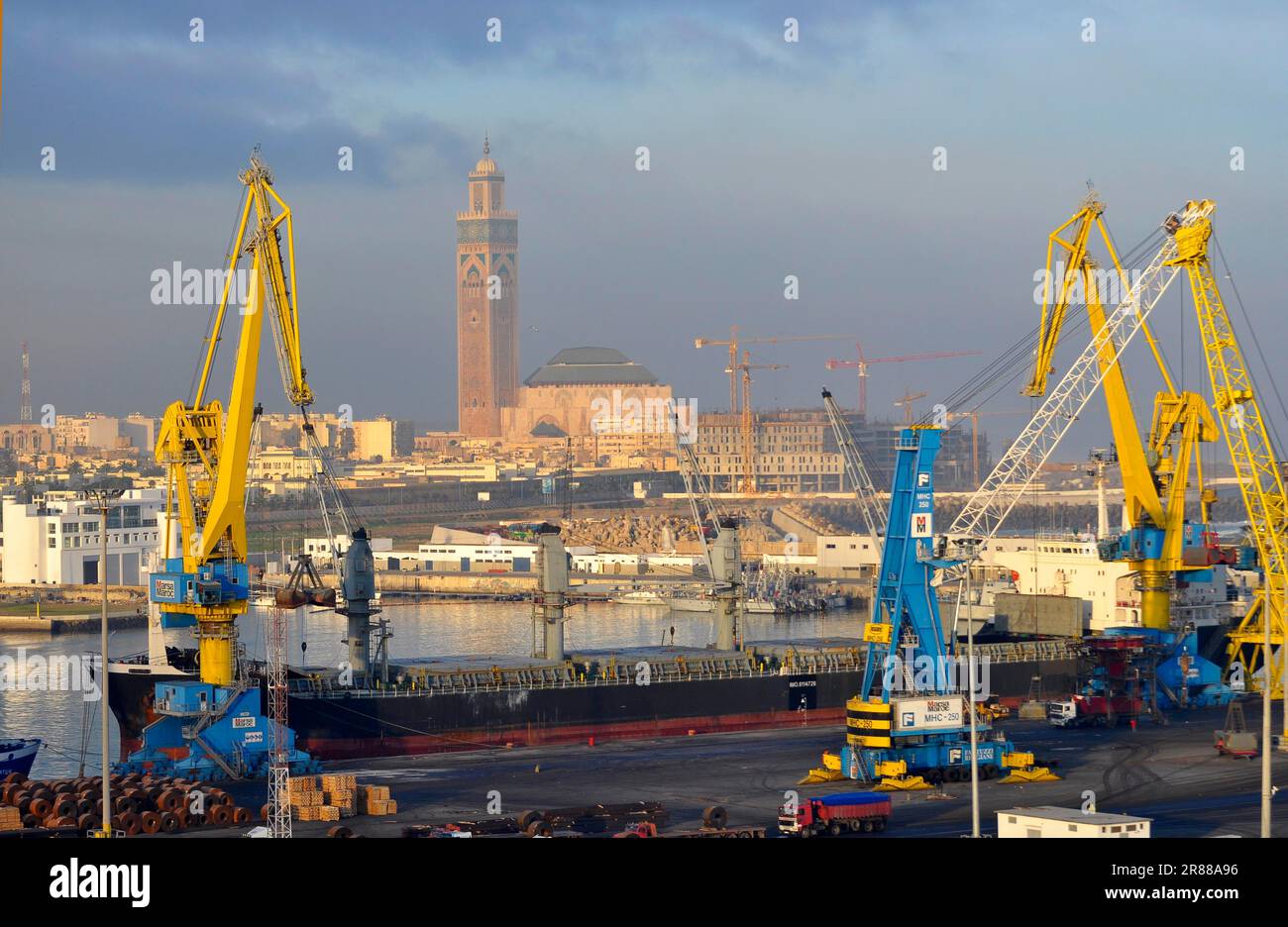 Deck of the cruise ship Costa Serena, In the port of Casablanca Morocco ...
