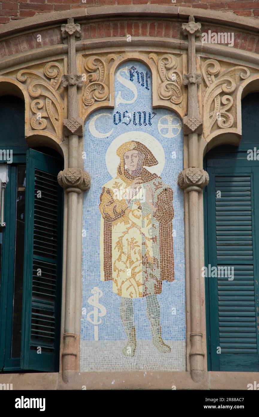 Mosaic St. Cosme, de la Santa Creu Sant, Hospital Hospital of the Holy ...