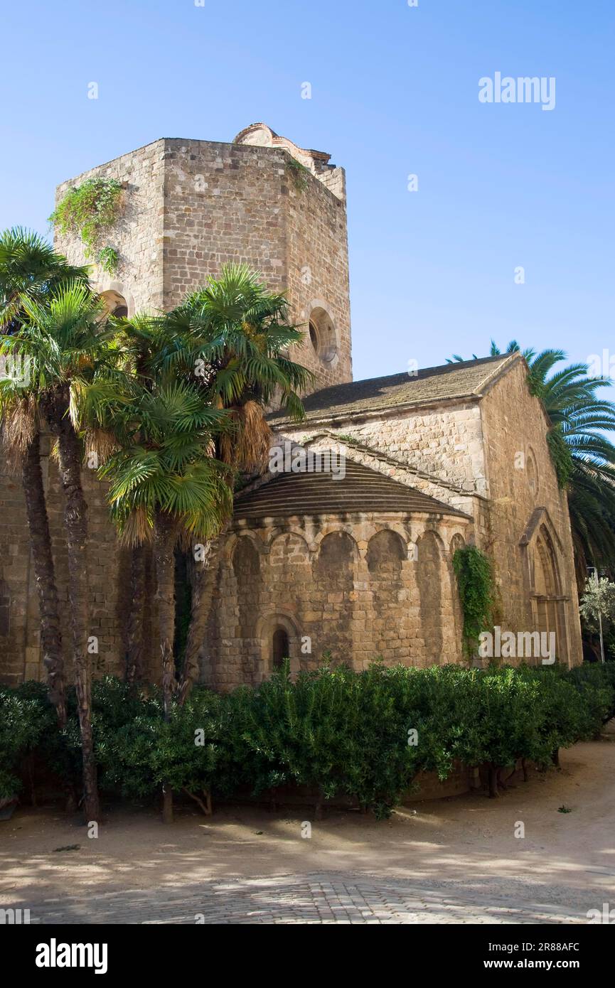 Church of Sant Pau del Camp, El Raval district, Barcelona, Catalonia ...