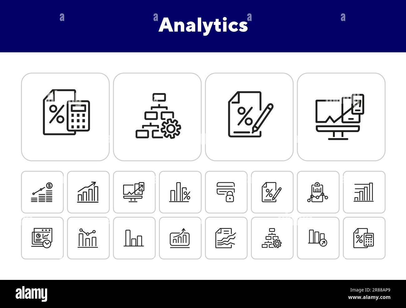 Data analytics on white Stock Vector Images - Alamy