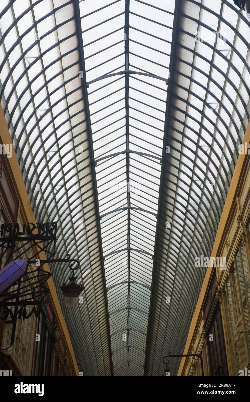Glass roof, Passage des Jouffroy, Paris, France Stock Photo - Alamy