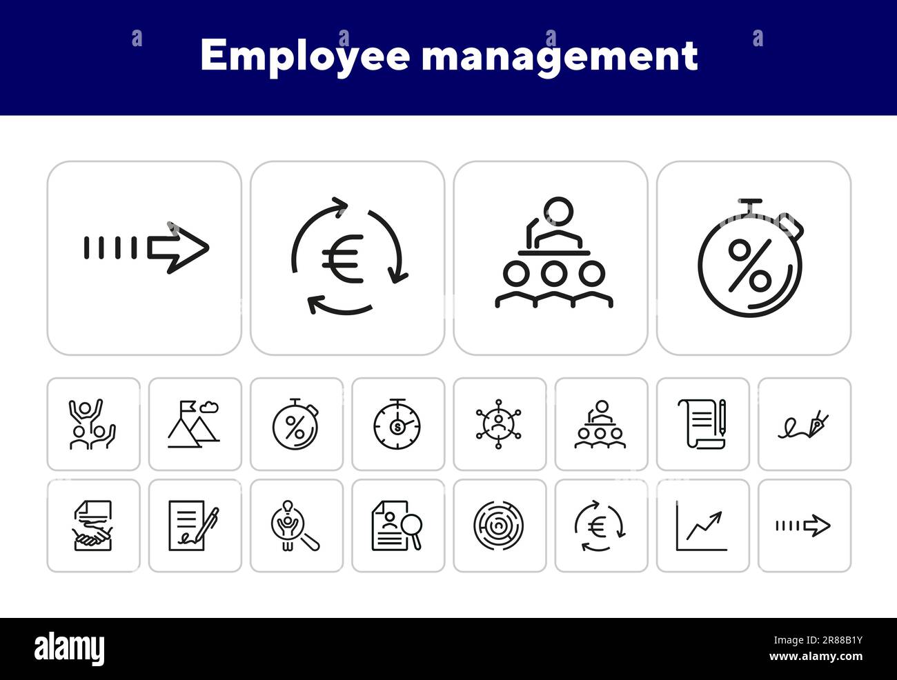 Employee management icons Stock Vector Image & Art - Alamy